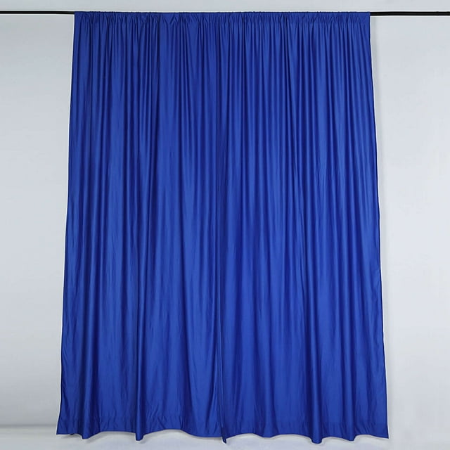 Efavormart 2 Pack | Royal Blue Fire Retardant Scuba Polyester Curtain ...