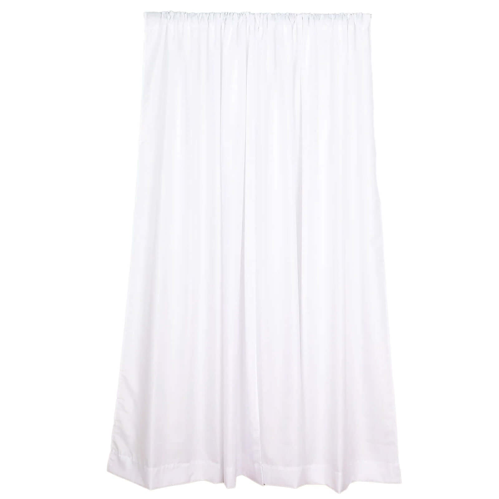 Efavormart 2 Pack | White Polyester Drapery Panels With Rod Pockets ...