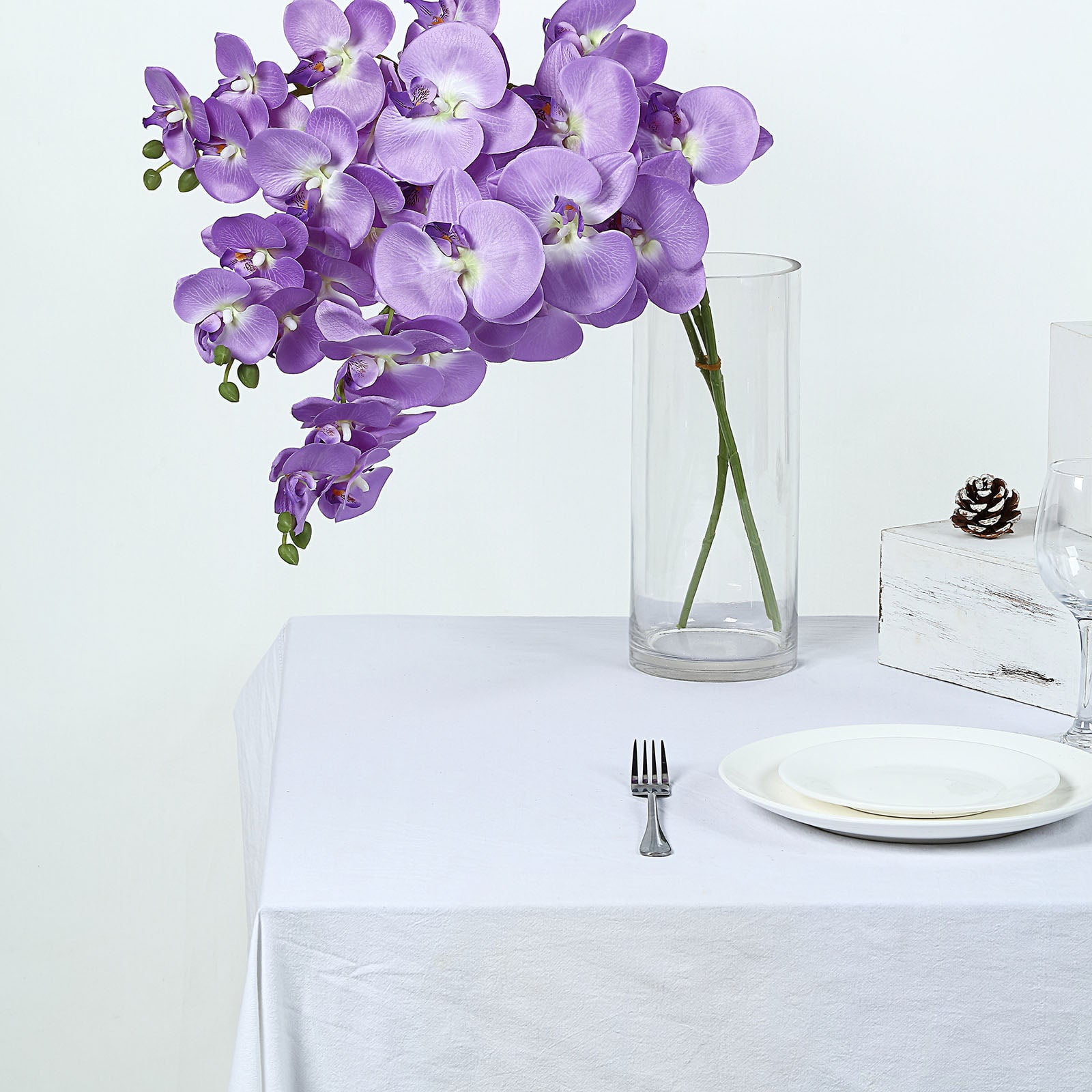 Efavormart 2 Stems - 40" Lavender Silk Orchids Stem - Artificial Orchid ...
