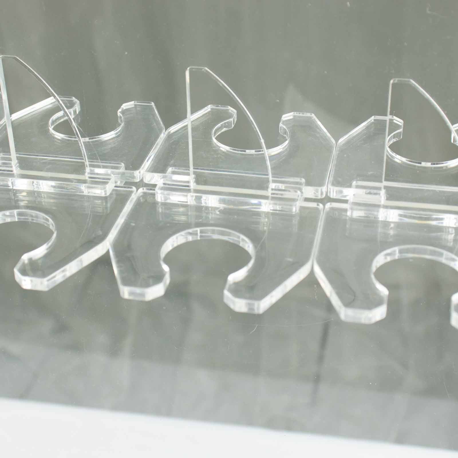Efavormart 20 Pack | 3" Clear Acrylic Glass Holder Hooks For Double ...