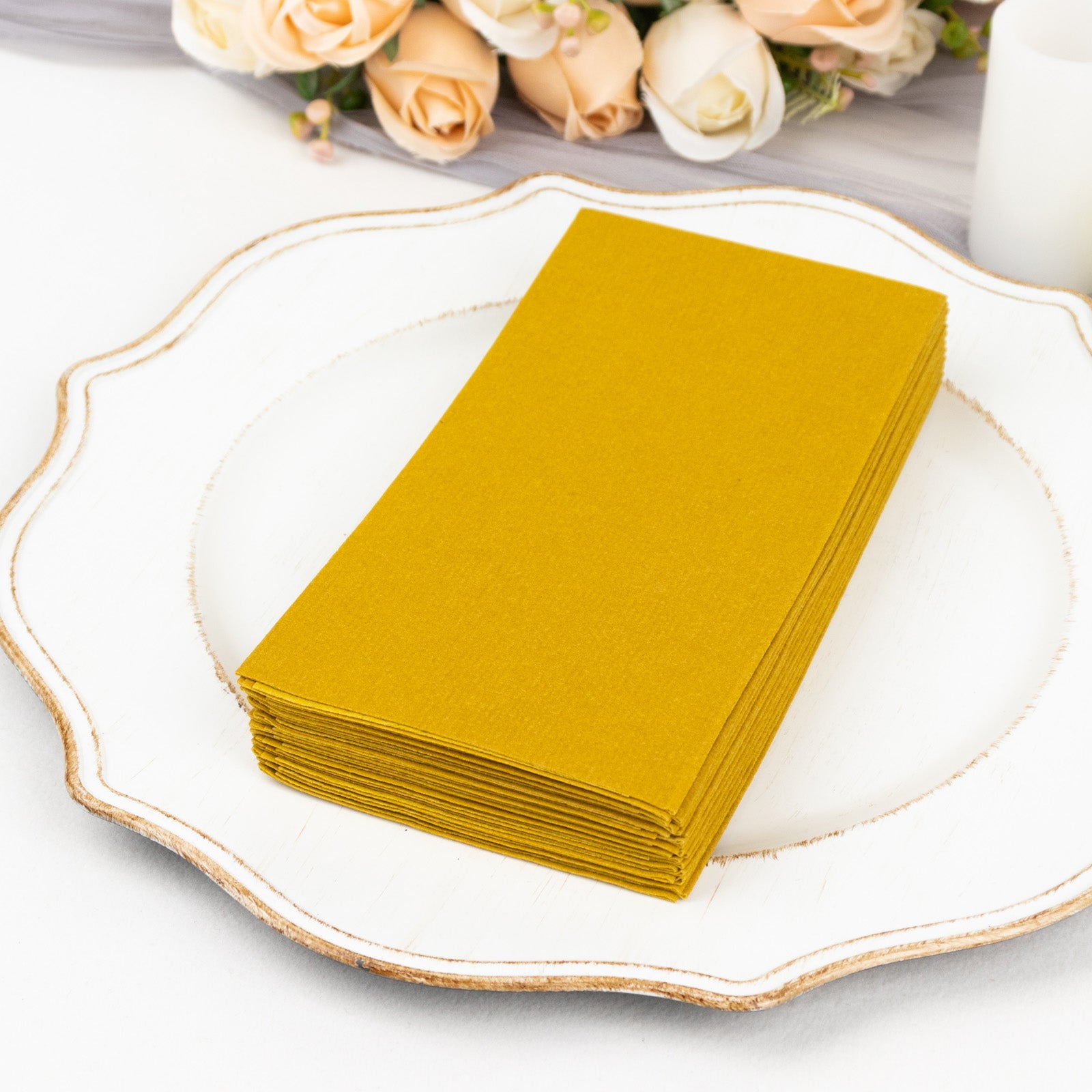 Efavormart 20 Pack | Gold Soft Linen-Feel Airlaid Paper Party Napkins ...