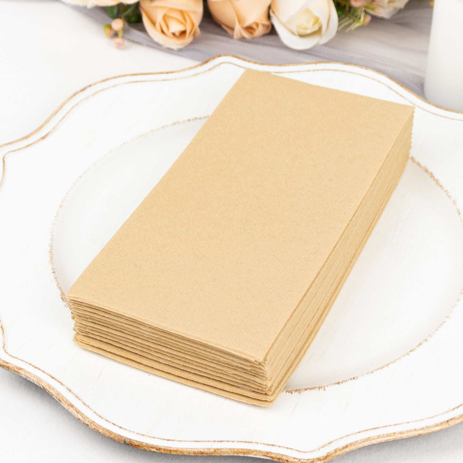 Efavormart 20 Pack | Natural Soft Linen-Feel Airlaid Paper Party ...