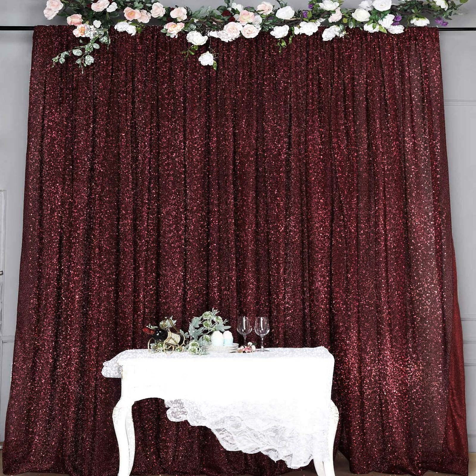 Efavormart 20ft x 10ft Burgundy Spandex Party Wedding Backdrop ...