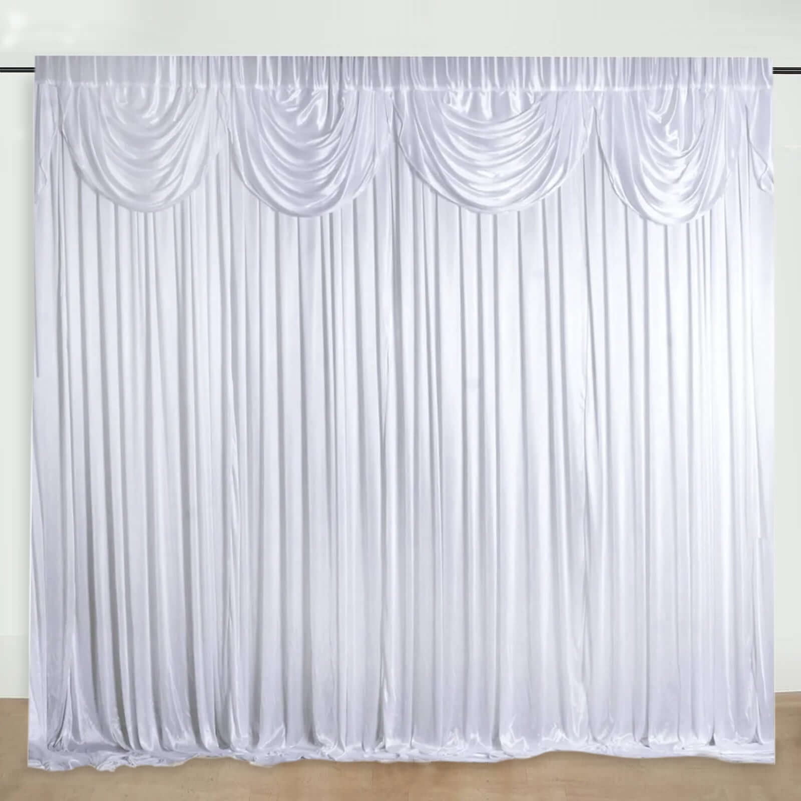 Efavormart Shiny Decoration 20ft x 10ft Classic Double Drape Satin ...