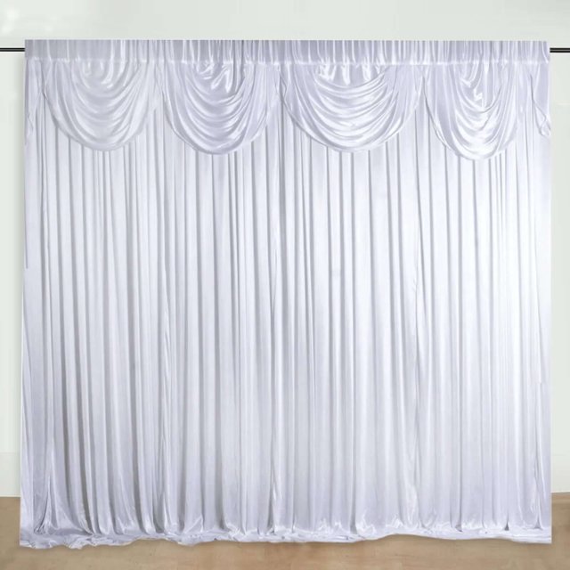 Efavormart Shiny Decoration 20ft x 10ft Classic Double Drape Satin ...