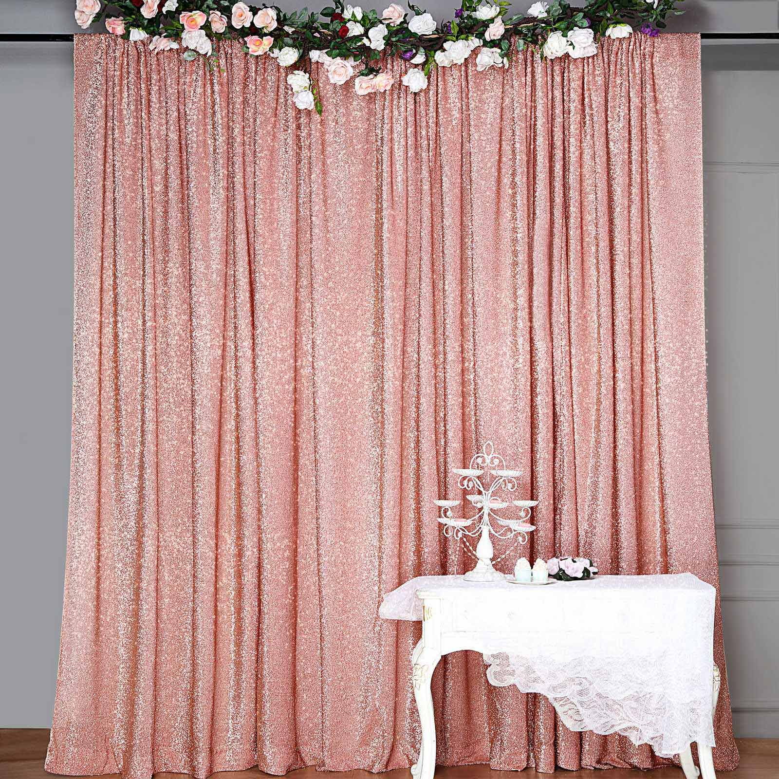 Efavormart 20ft x 10ft Rose Gold Spandex Party Wedding Backdrop ...