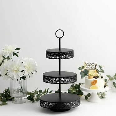 Efavormart 5-Tier Natural Laser Cut Wooden Tree Tower Cake Stand ...