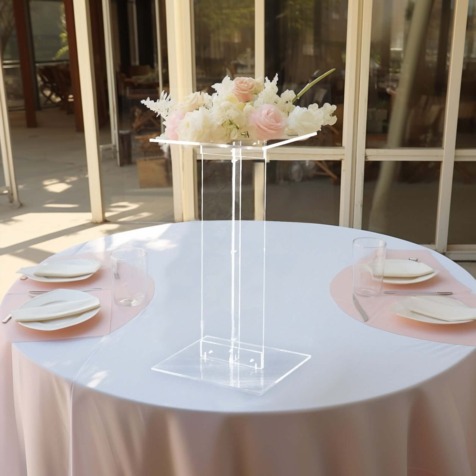 Efavormart 24" Heavy Duty Acrylic Wedding Display Stand with Square ...
