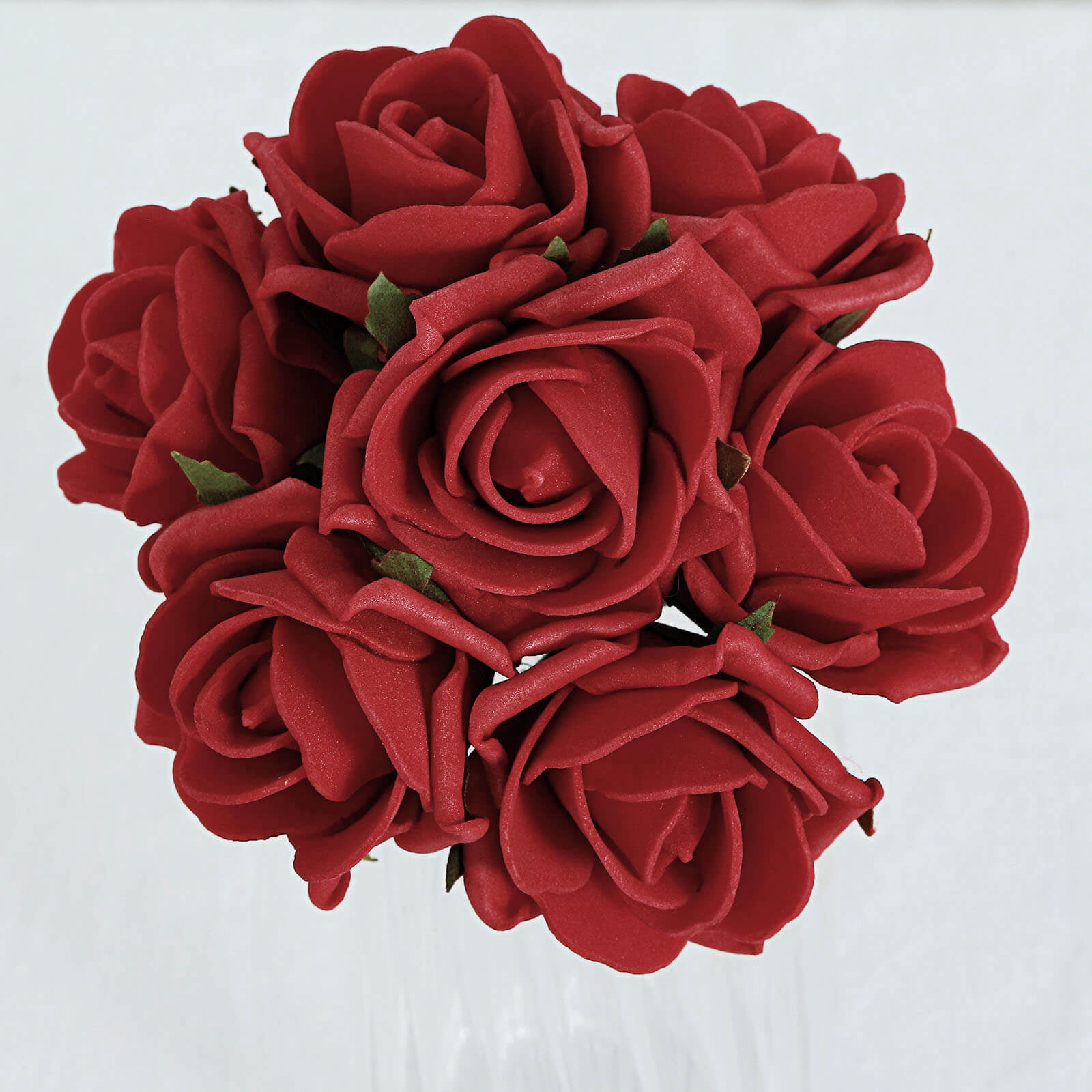Efavormart 24 Roses | 2" Artificial Foam Rose With Stem And Leaves for ...