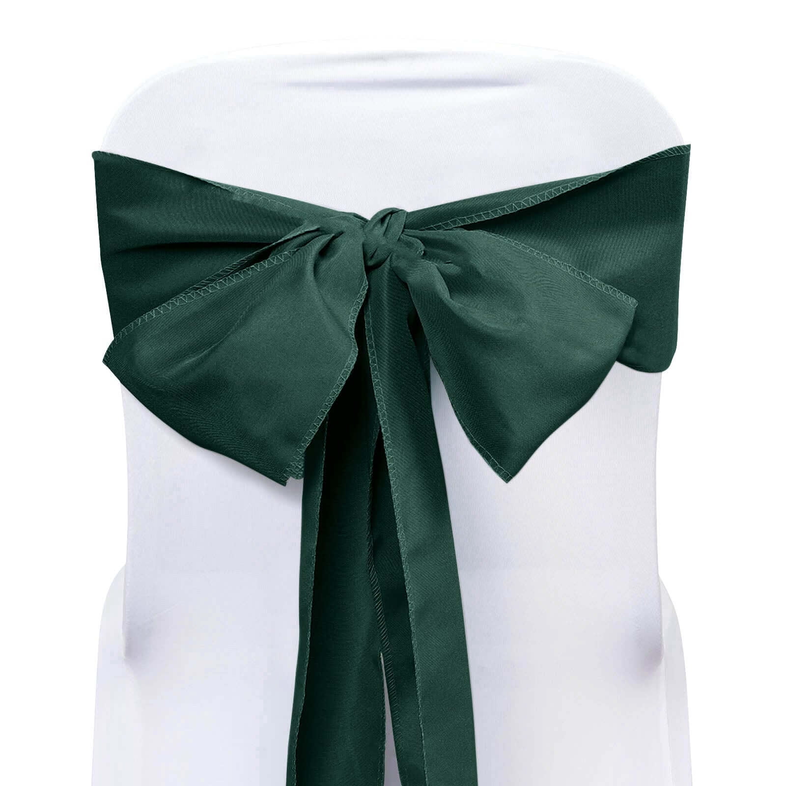 Efavormart 25 PCS HUNTER GREEN Polyester Chair Sashes Tie Bows for ...