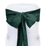 Efavormart 25 PCS HUNTER GREEN Polyester Chair Sashes Tie Bows for ...