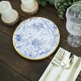 Efavormart 25 Pack | 7" Blue Chinoiserie Floral Paper Dessert Plates ...