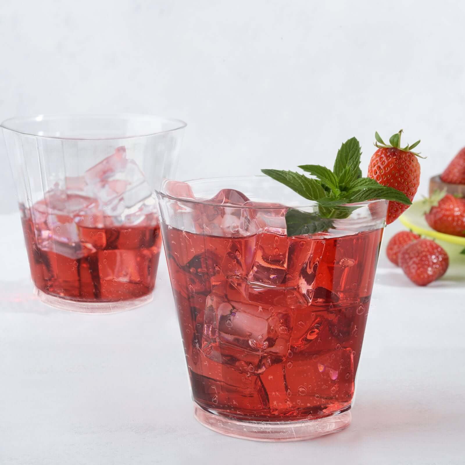 Efavormart 25 Pack | 9oz Crystal Clear Hard Plastic Party Cups With ...
