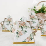 Efavormart 25 Pack Pink Peony Floral Mini Teapot Gift Boxes with Gold ...