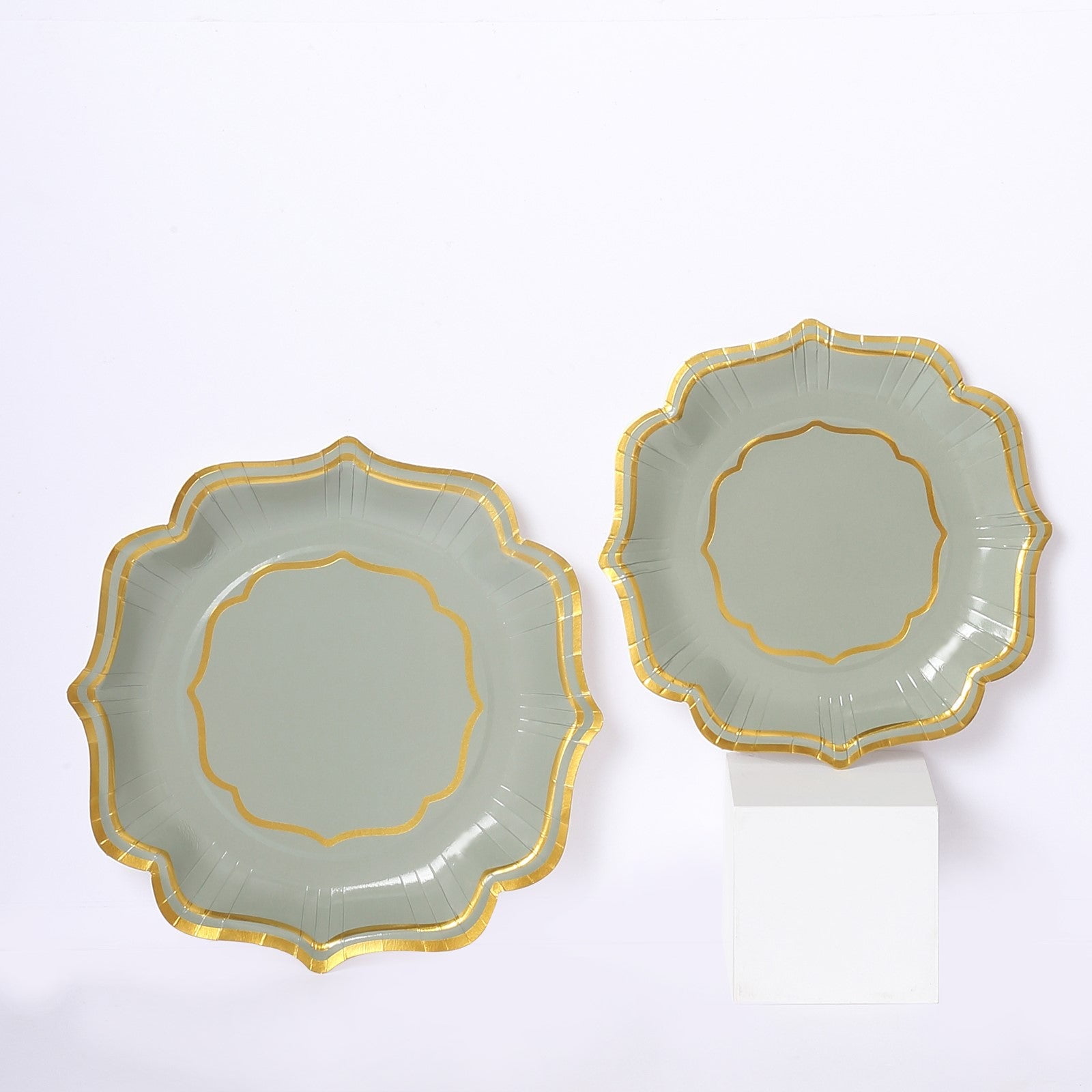Efavormart 25 Pack Sage Green Appetizer Dessert Paper Plates With ...