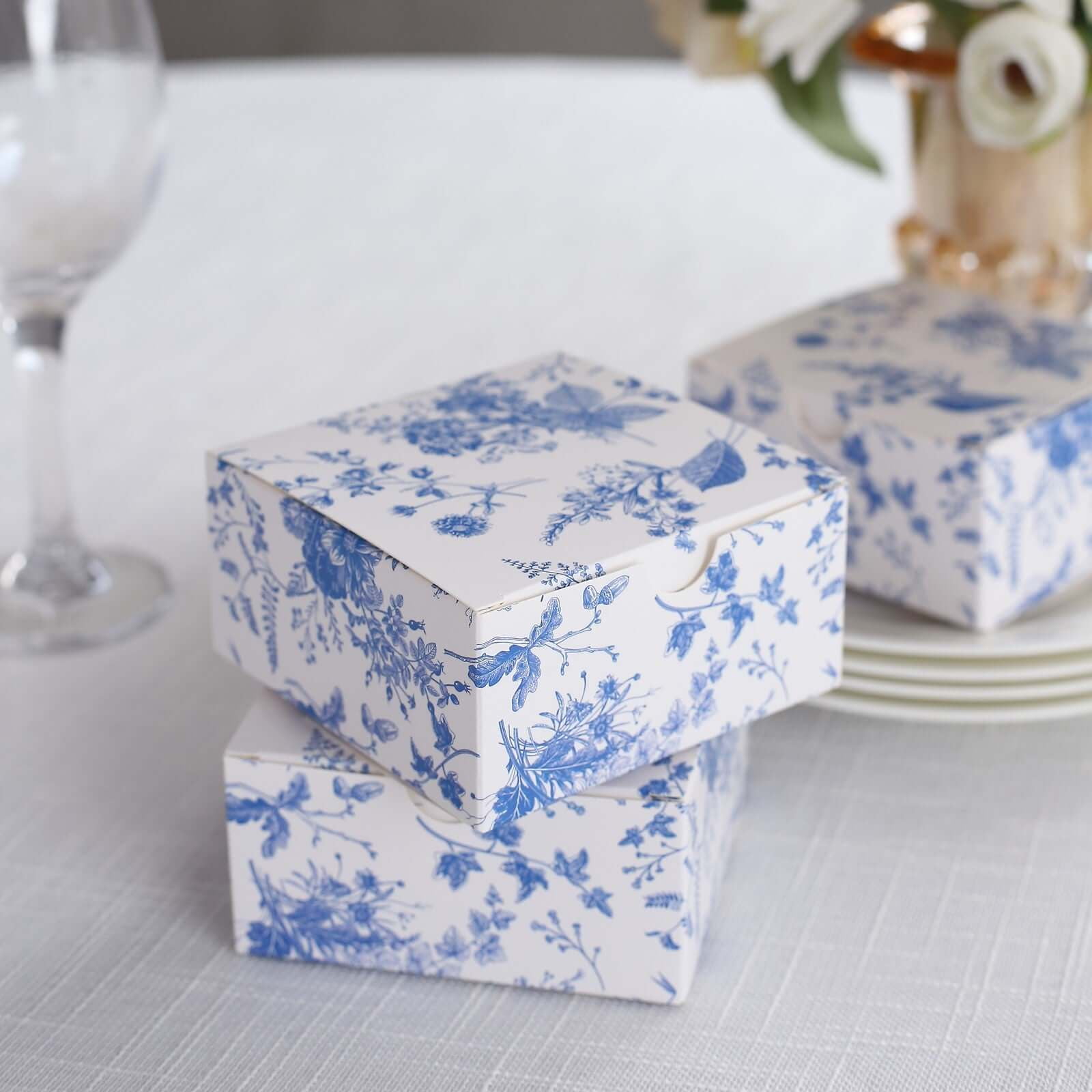Efavormart Floral Print Paper Gift Boxes, Wedding/Bridal Party Favor ...
