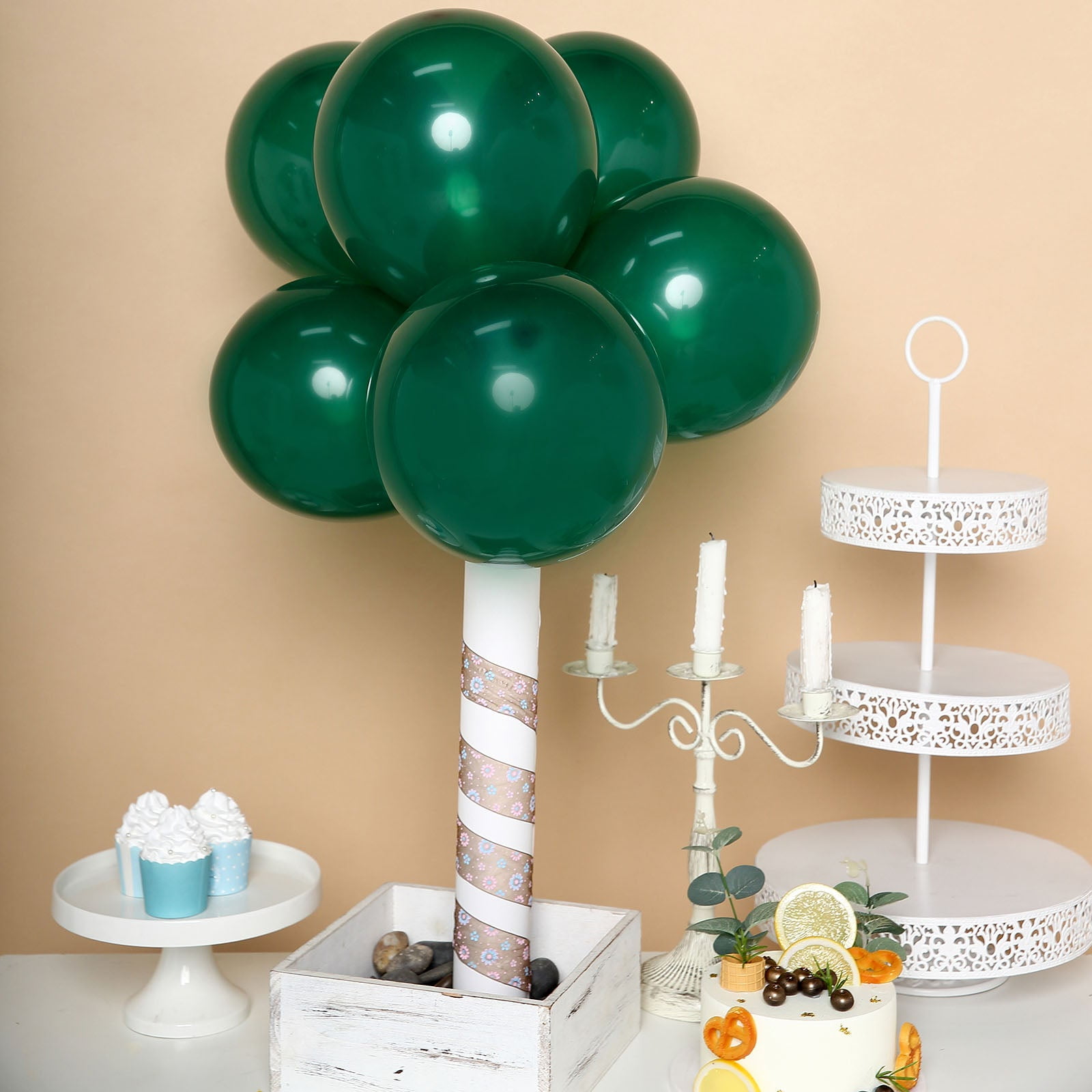 Efavormart 25PCS 10" Pastel Emerald Green Round Latex Helium Balloons ...