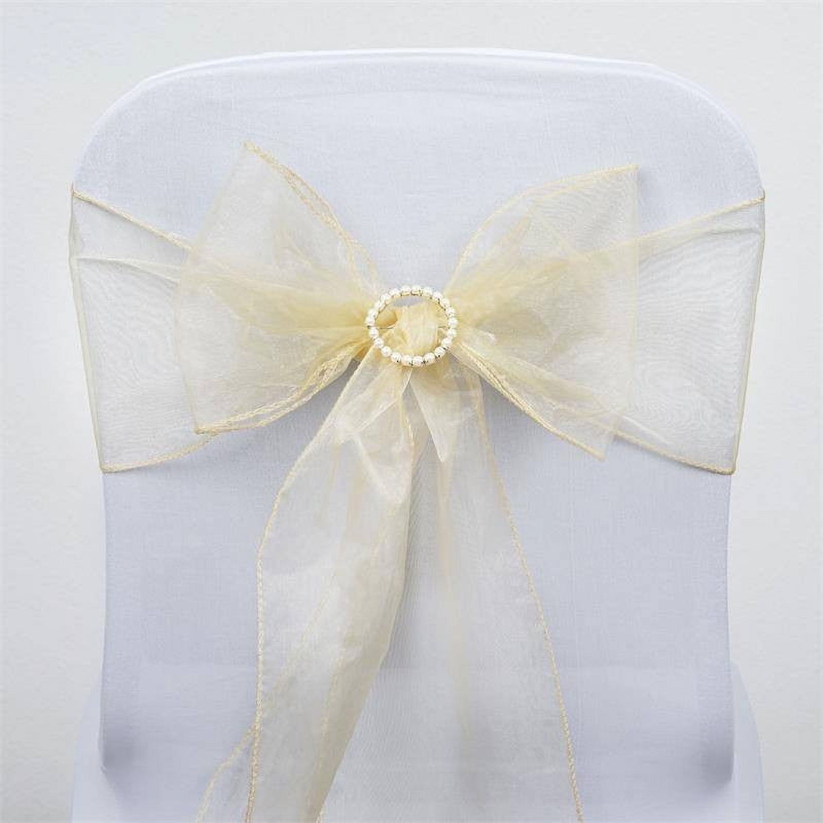 Efavormart 25pc x Wholesale Sheer Organza Chair Sashes Tie Bows For ...