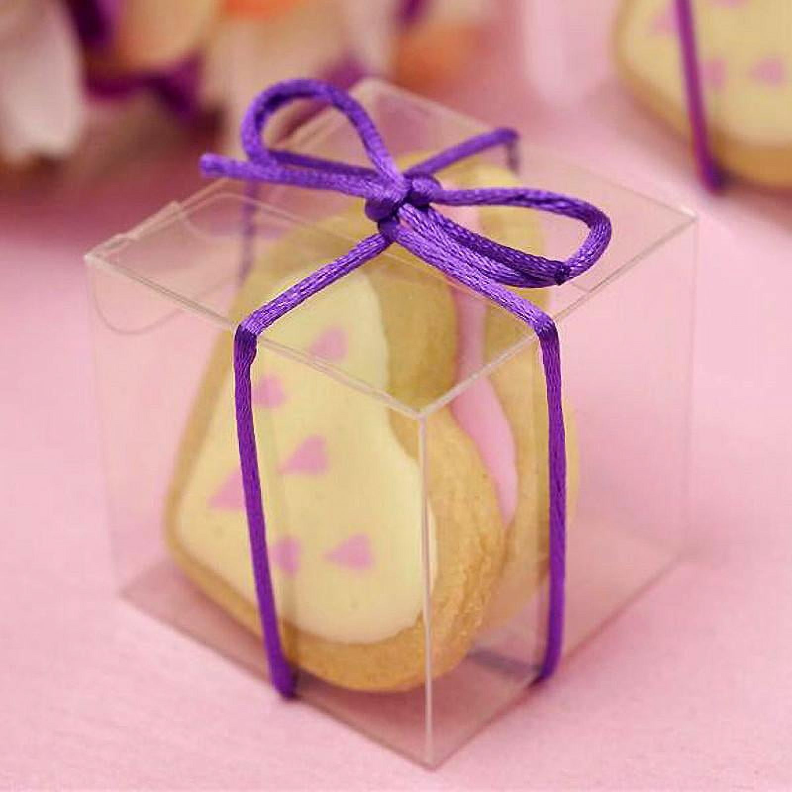 Efavormart 25pcs of 2x2 Clear Flocking Favor Candy Box for Candy Treat ...