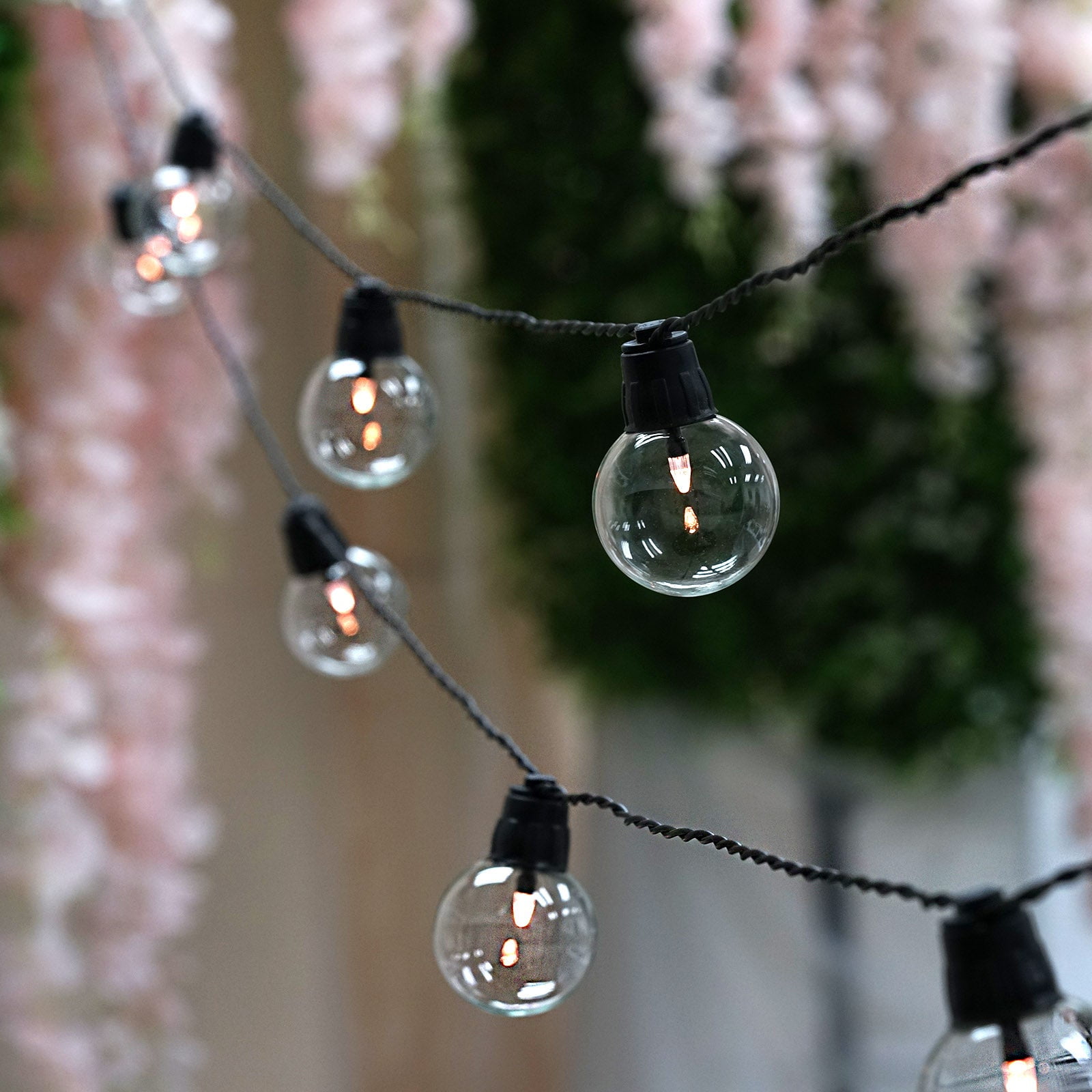 Efavormart 26FT String LED Lights With 25 Clear Bulbs 8 Mode Dimmable ...
