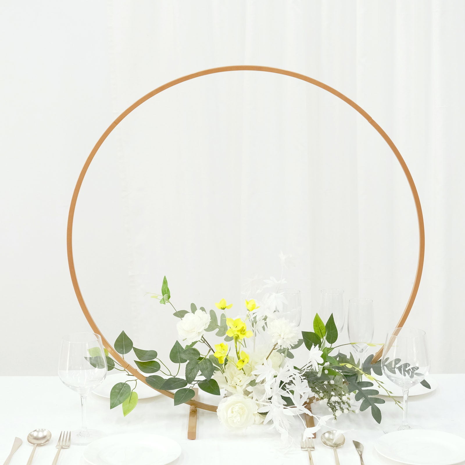 Efavormart 28" Gold Metal Round Hoop, Elegant DIY Wedding Centerpiece ...