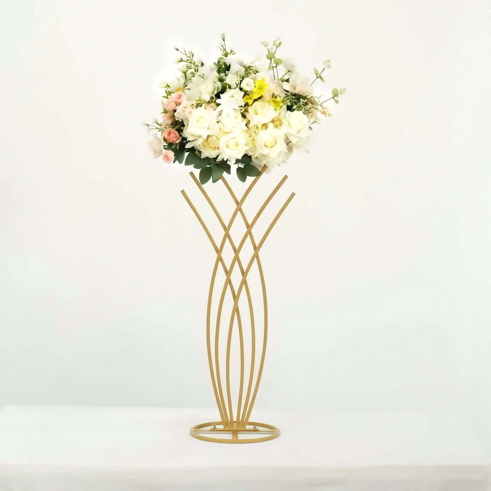 Efavormart 2FT Tall Gold Metal Mermaid Tail Flower Frame Table ...