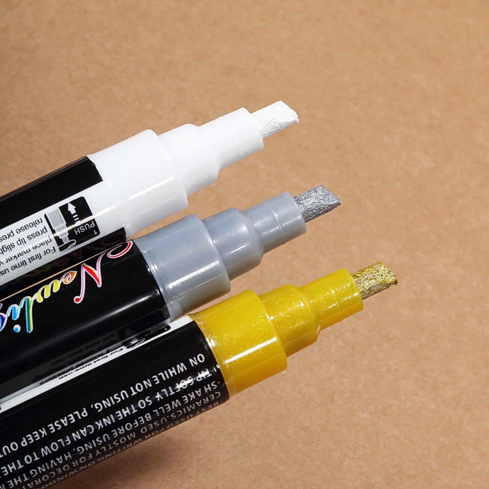Efavormart 3 Pack - 5mm Metallic Chalk Markers, Liquid Chalk Pens with ...