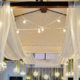 Efavormart 30ftx10ft Ivory Sheer Ceiling Drape Curtain Panels Fire ...