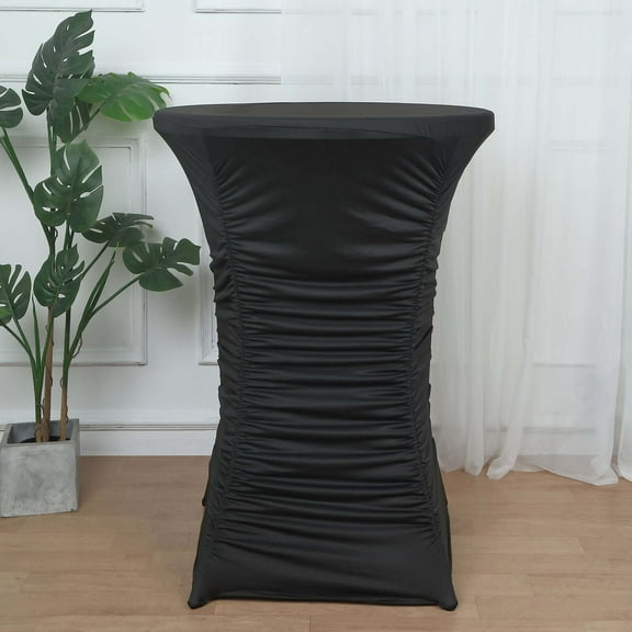 10 Pack Cocktail Table Covers Stretch Spandex Tablecloth 32"x43" Black ...