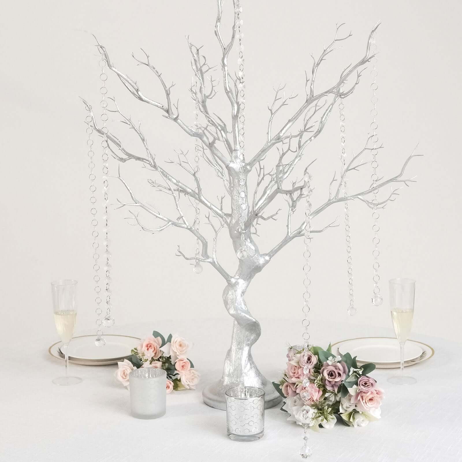 Efavormart 34" Manzanita Centerpiece Tree + 8 Acrylic Bead Chains For ...