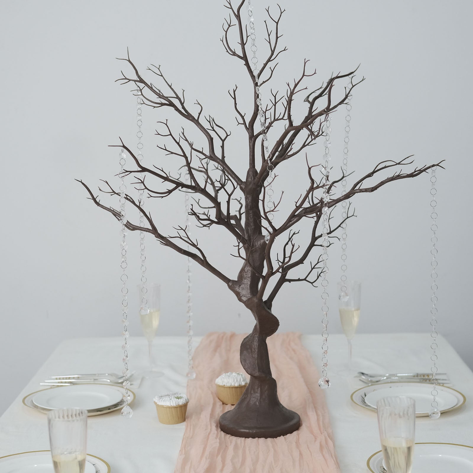 Efavormart 34" Manzanita Centerpiece Tree + 8 Acrylic Bead Chains For ...