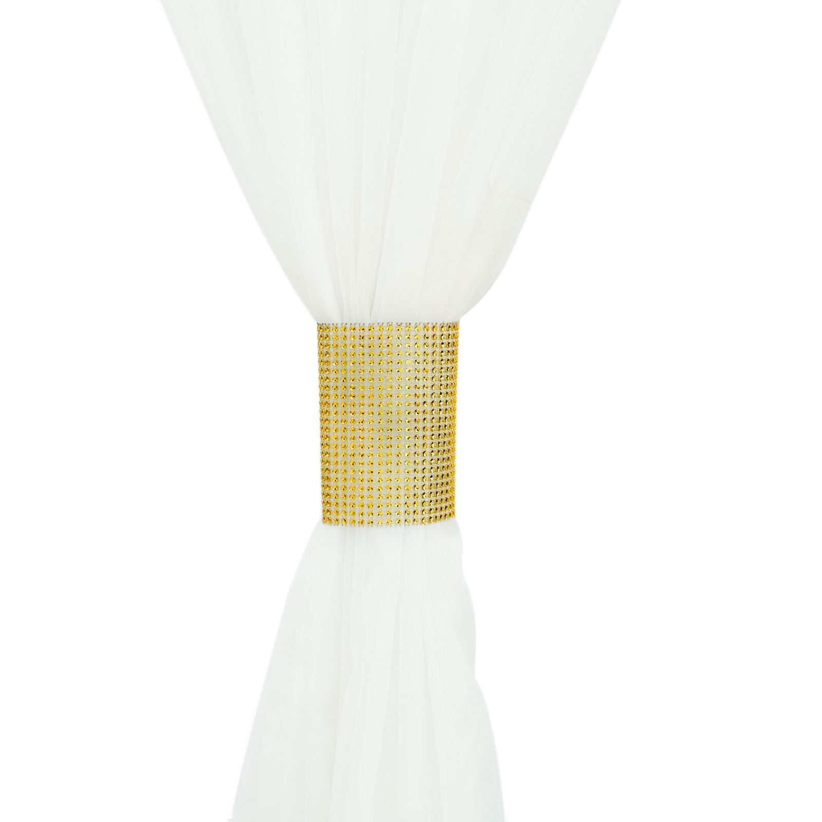 Efavormart 4 Pack | Gold Large Rhinestone Mesh Chair Sash Clips ...