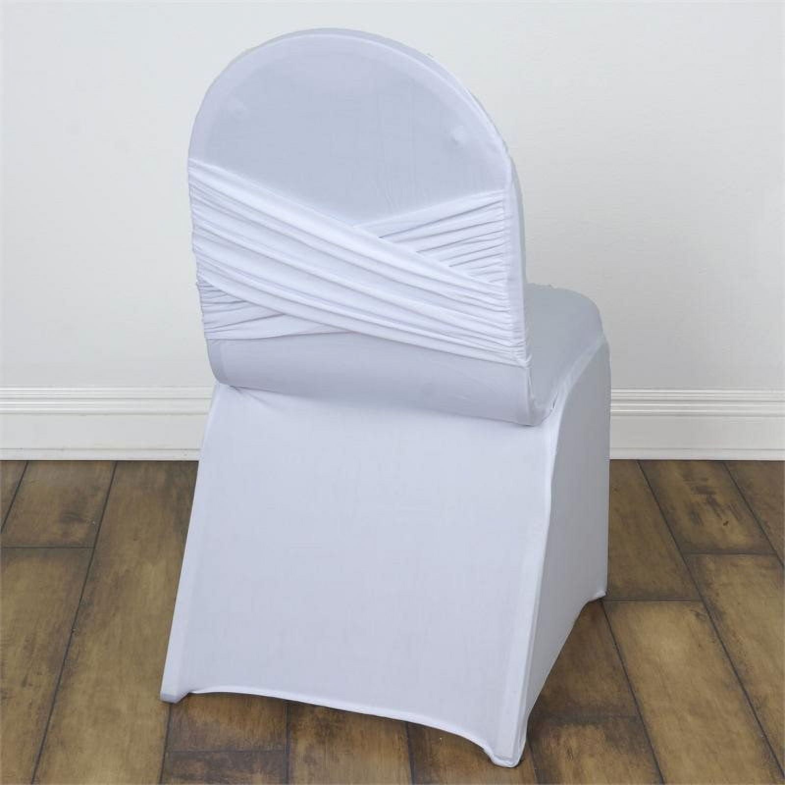 Efavormart 40 PCS White Madrid Spandex Banquet Chair Covers, Premium ...