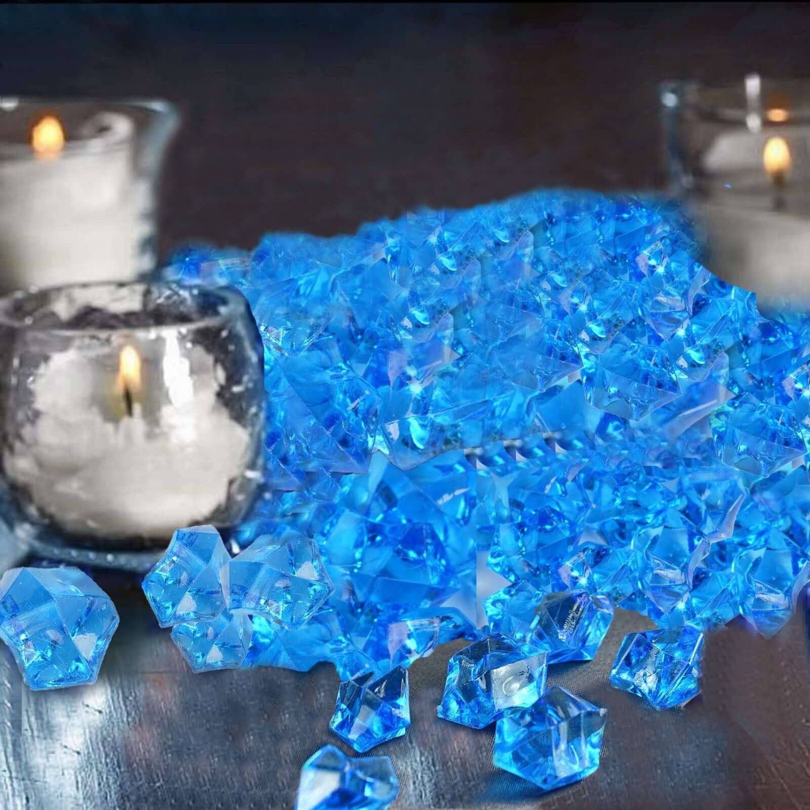 Efavormart 400 pcs OCEAN BLUE Mini Acrylic Ice Crystals Vase Fillers ...