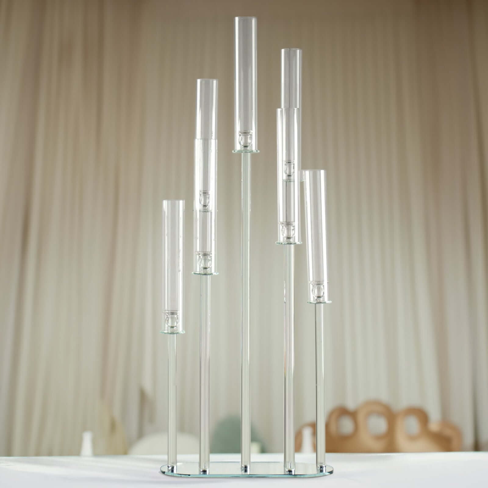 "Efavormart 47"" Crystal 7-Arm Candelabra w/ Shades for Wedding Aisle ...