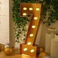 Efavormart 4ft Giant LED Marquee Letter "7", Gold Pre-Cut Foam Board ...