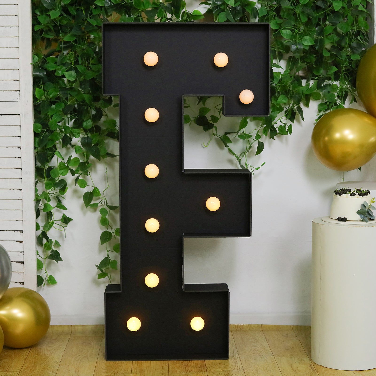 Efavormart 4ft Giant LED Marquee Letter "F", Black Pre-Cut Foam Board ...