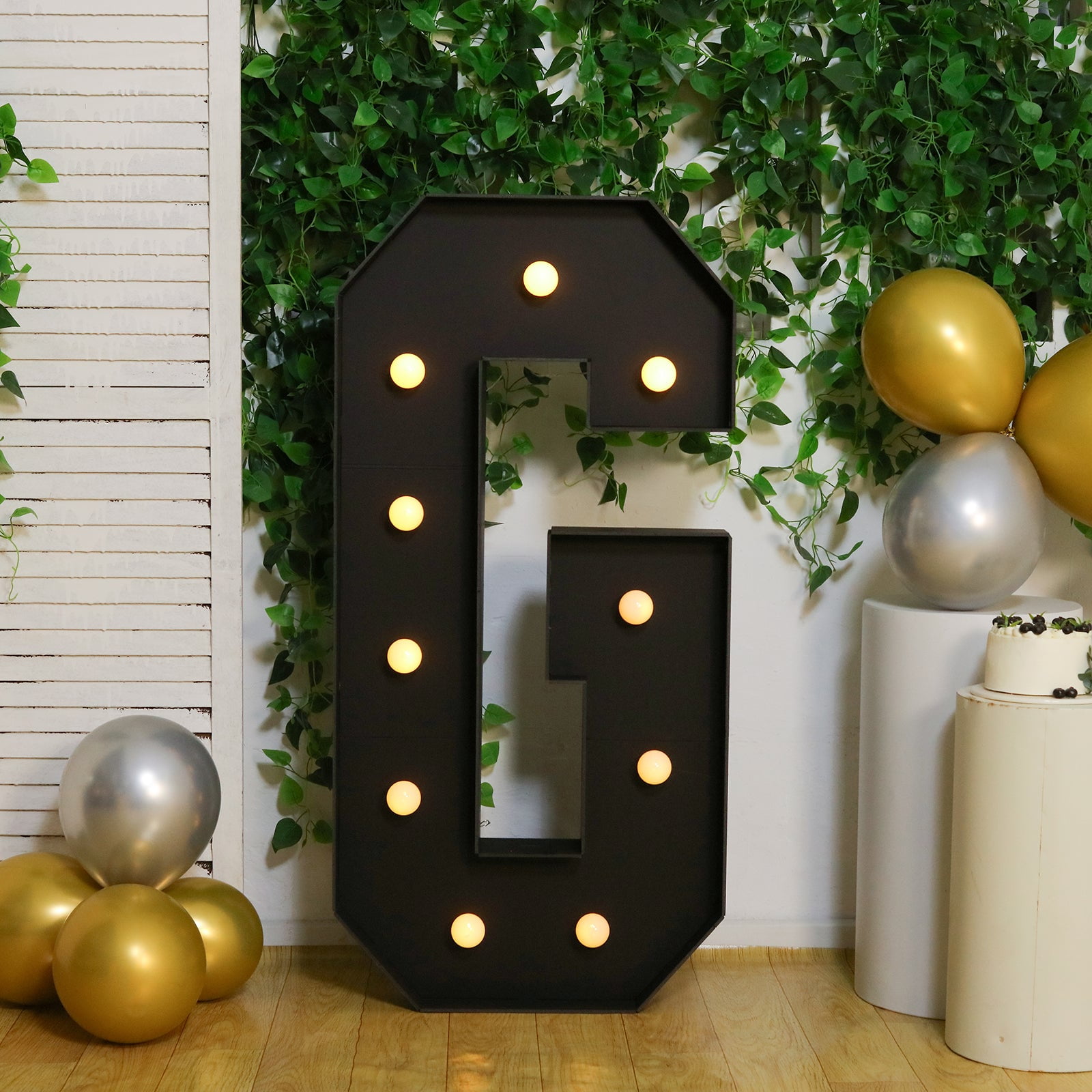 Efavormart 4ft Giant LED Marquee Letter "G", Black Pre-Cut Foam Board ...