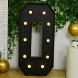 Efavormart 4ft Giant LED Marquee Letter "O", Black Pre-Cut Foam Board ...