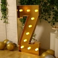 Efavormart 4ft Giant LED Marquee Letter "Z", Gold Pre-Cut Foam Board ...