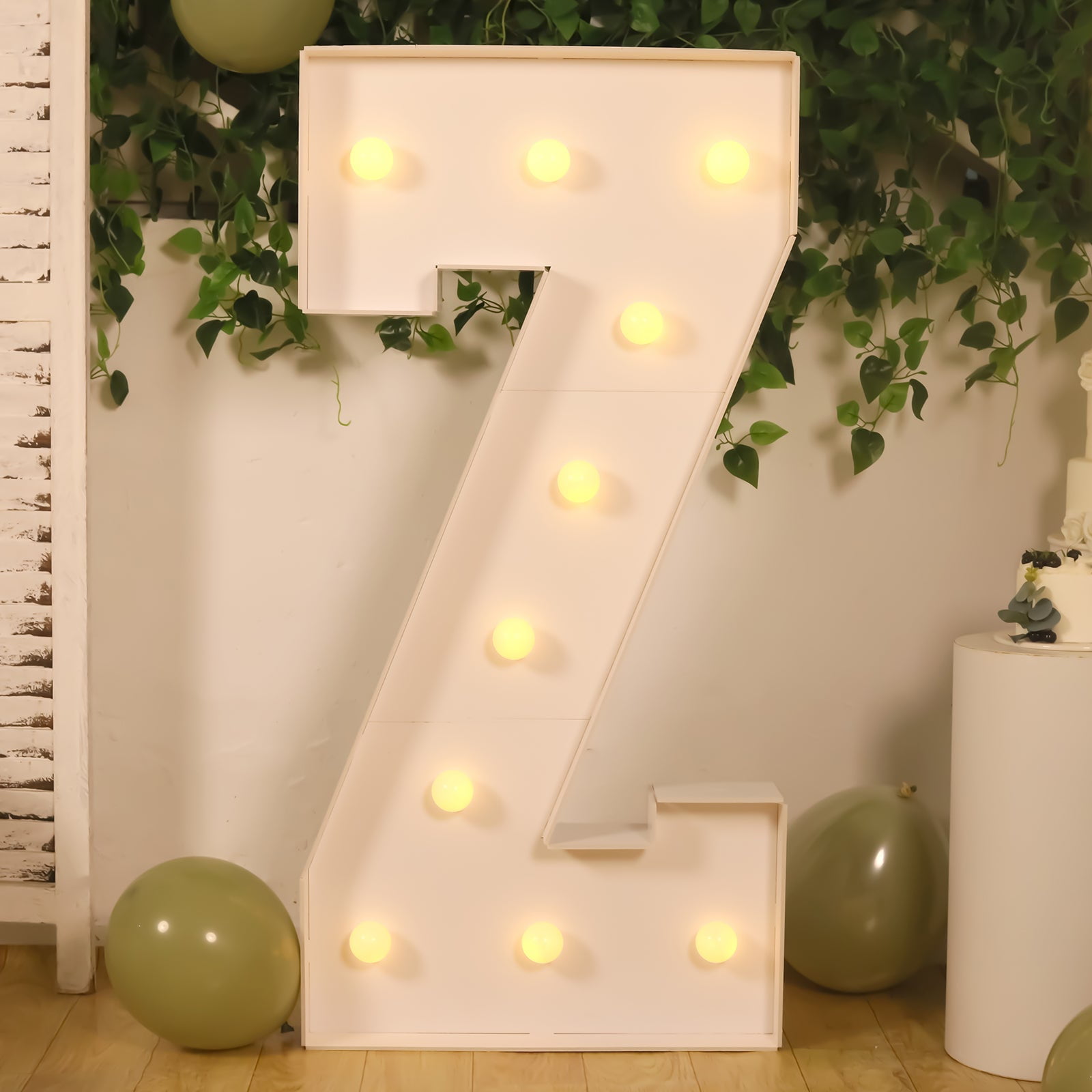 Efavormart 4ft Giant LED Marquee Letter Z, White Pre-Cut Foam Board ...