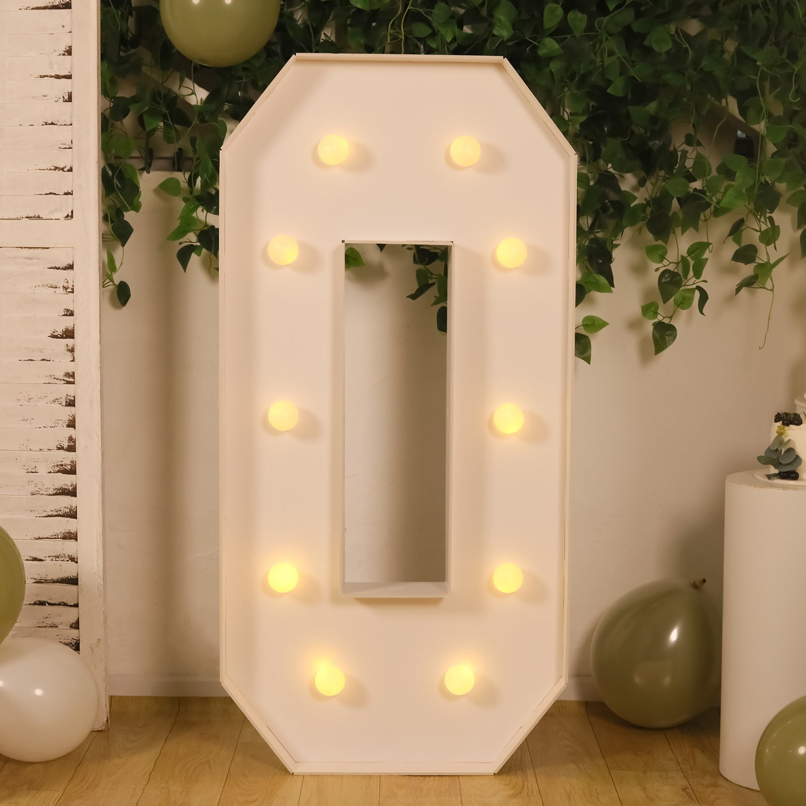 Efavormart 4ft Giant LED Marquee Number 0, White Pre-Cut Foam Board ...
