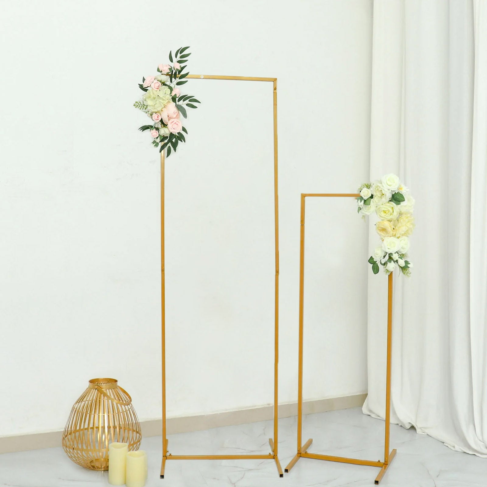 Efavormart 5 5ft Gold Metal Frame Wedding Arch Rectangular Backdrop