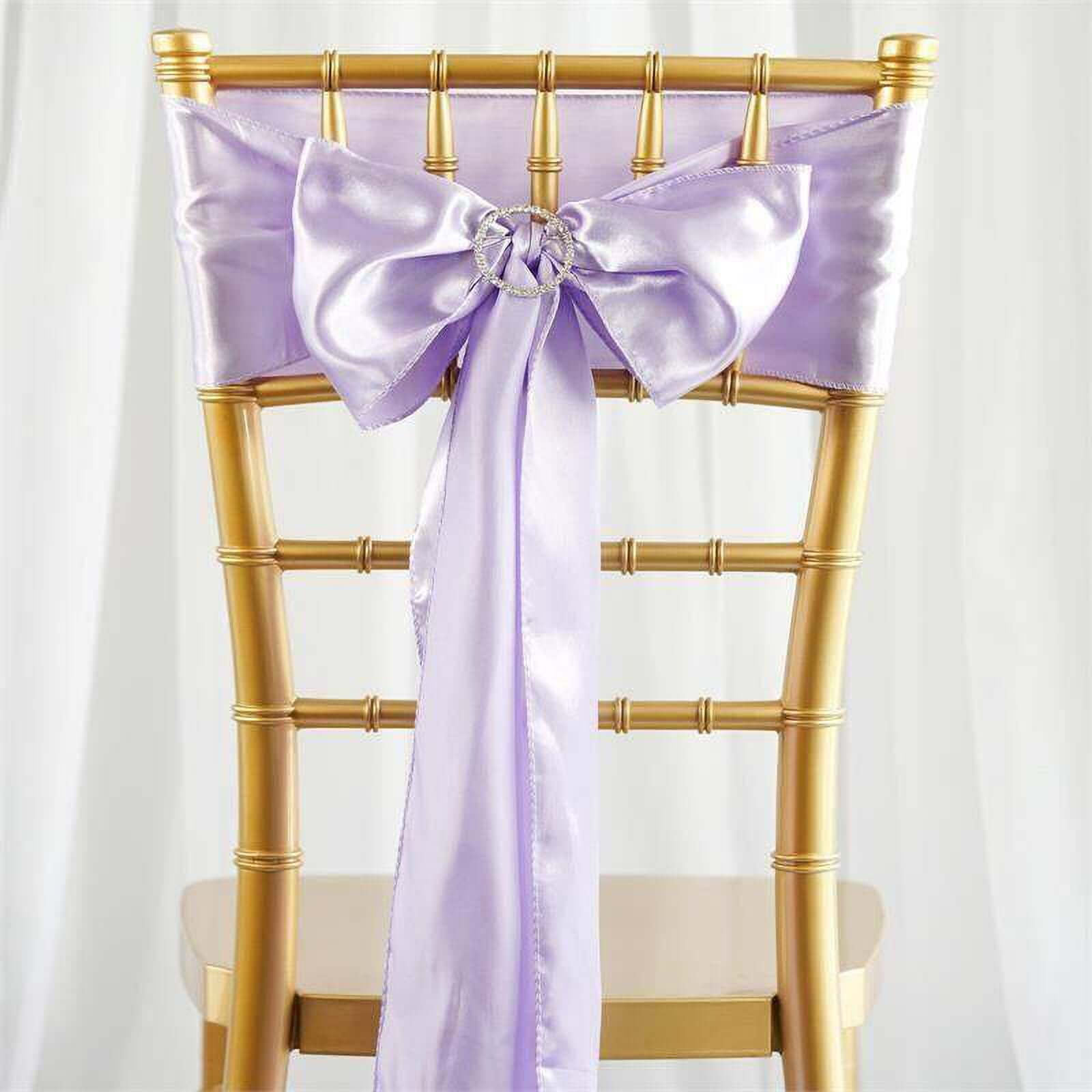 Efavormart 5 Pack | Lavender Satin Chair Sashes | 6"x106" - Walmart.com