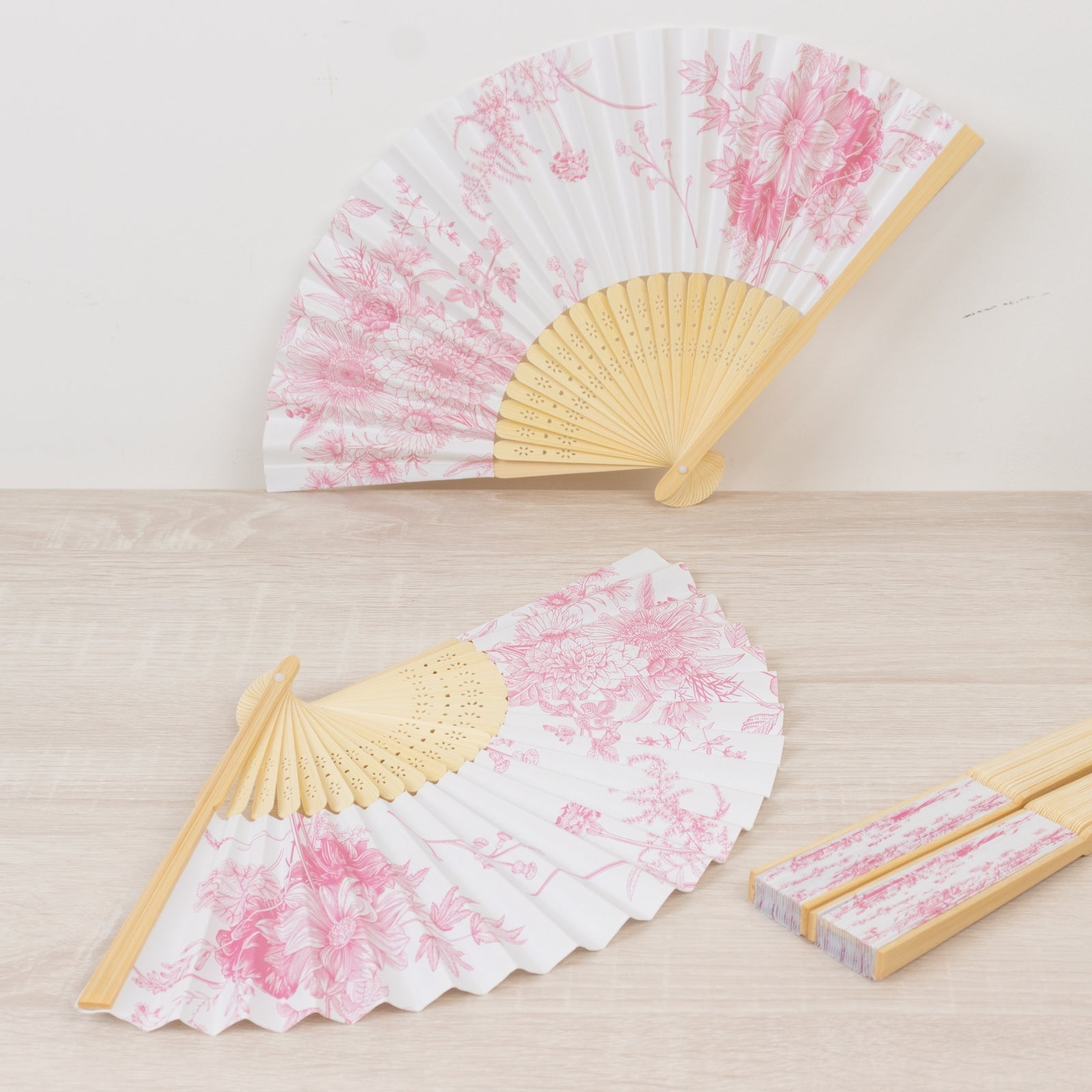 Efavormart 5-Pack Paper Folding Fans in Blue French Toile Pattern ...