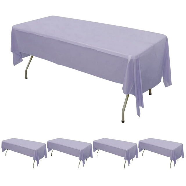 Efavormart 5-Pack Plastic Table Covers 54"x108" Lavender Lilac ...
