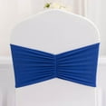 Efavormart 5 Pack Royal Blue Wide Ruffled Spandex Chair Sash Band - 8 ...