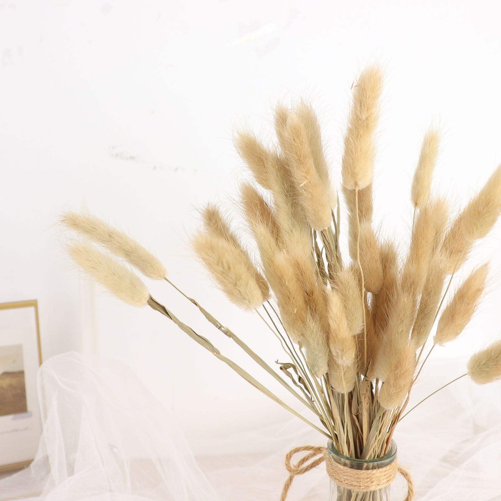 Efavormart 50 Pack | 15" Natural Rabbit Tail Dried Pampas Grass Flower ...