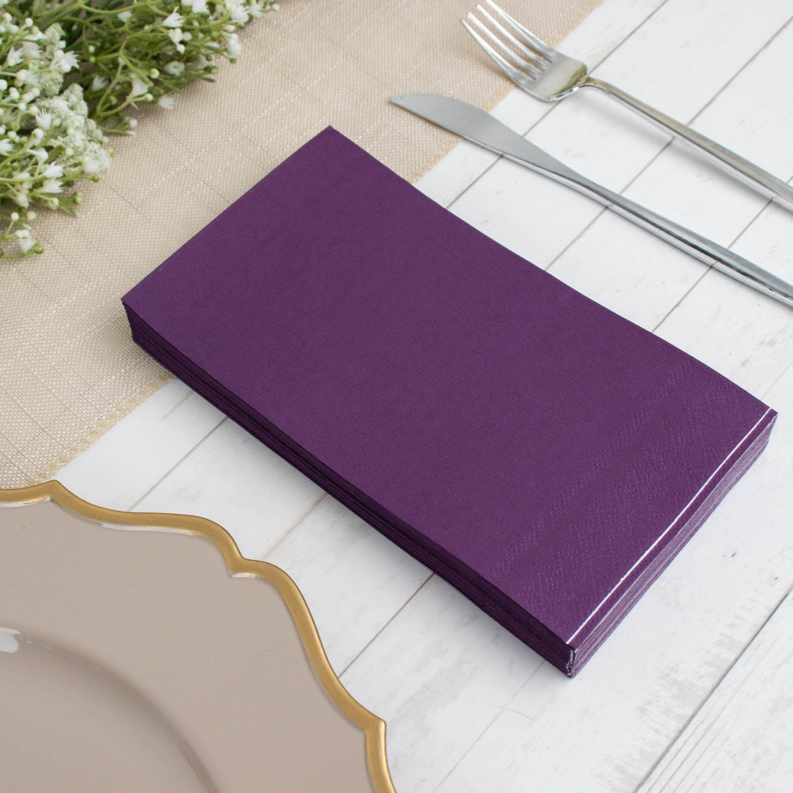 Efavormart 50 Pack | 2 Ply Soft Purple Dinner Party Paper Napkins ...