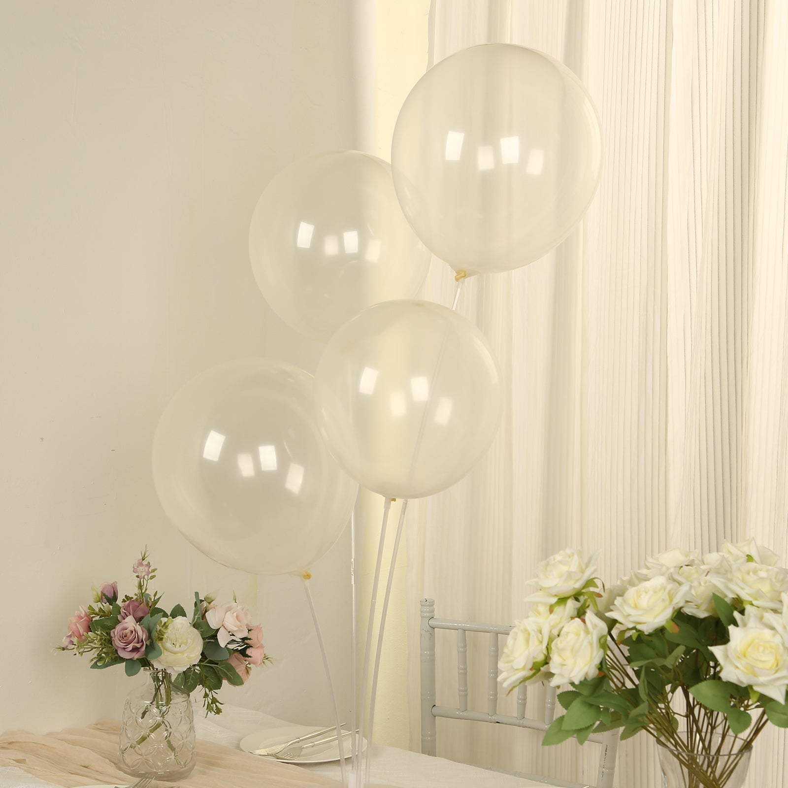 Efavormart 50 Pack Clear Biodegradable Balloons, Eco-friendly Thickened ...